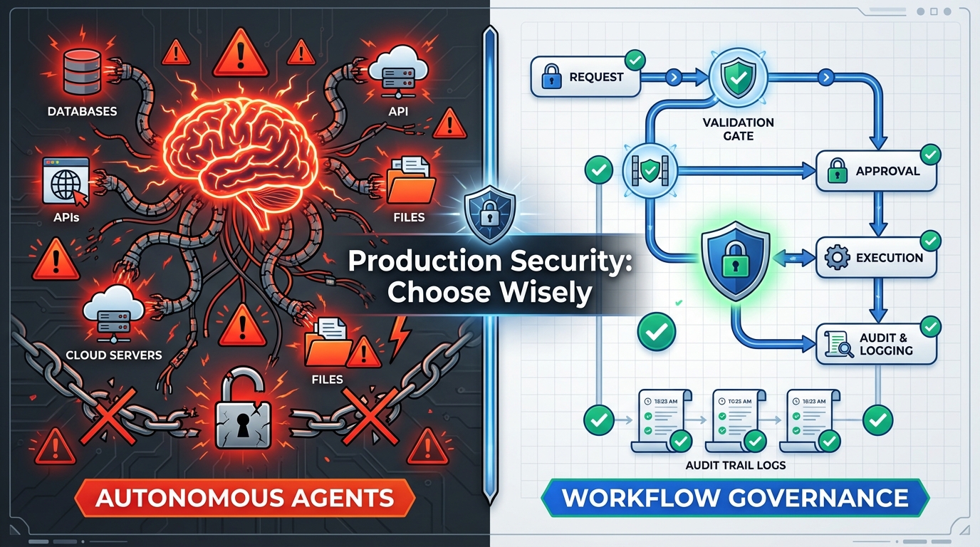 Why Clawdbot-Style Autonomous Agents Are Production Security Risks—And Workflows Aren't